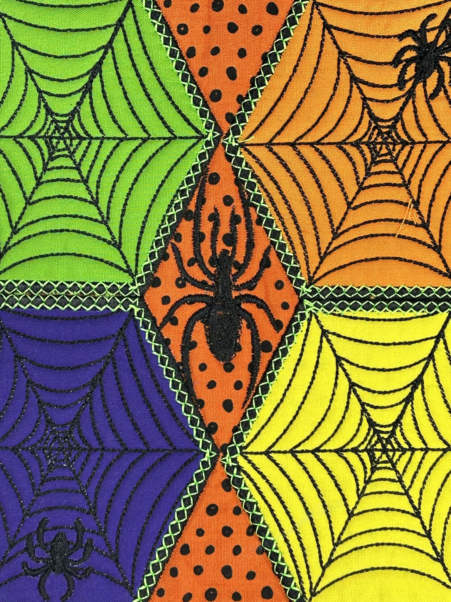 Hexagon Web ITH in the hoop quilt block