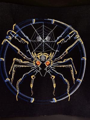 Steampunk Spider Embroidery: Midnight Colors Style