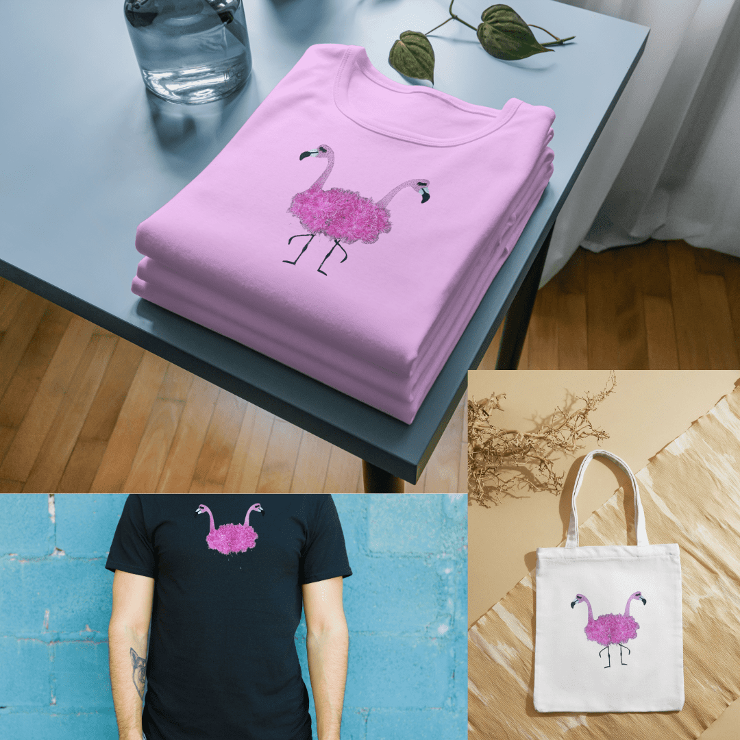 Fuzzy Fringe Flamingo Designs